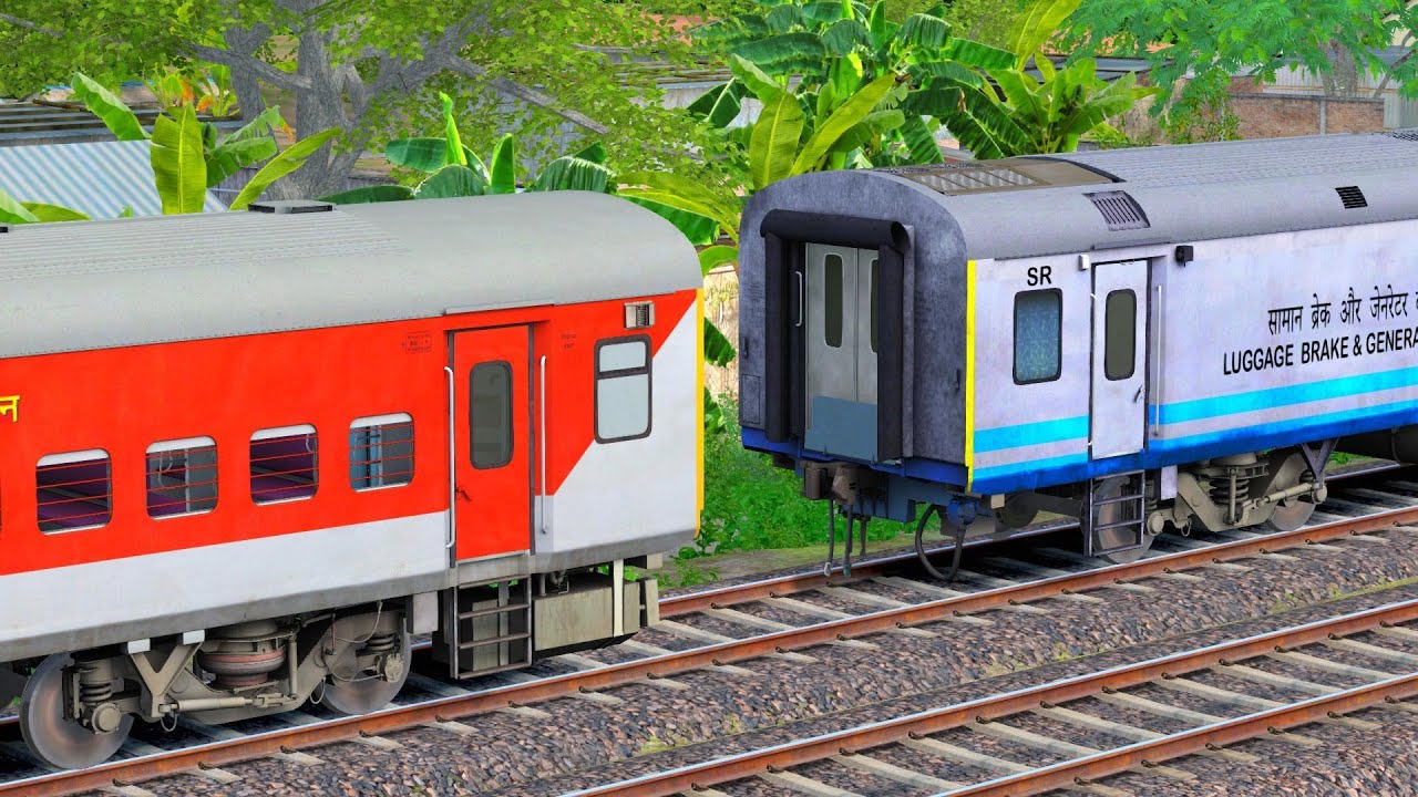 WDP4D DIESEL ENGINE COUPLING LHB EOG TO RED LHB COACH | train videos ...