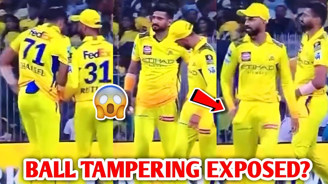CSK Ball Tampering EXPOSED? Viral Video! 😱| Ruturaj Khaleel CSK vs MI ...