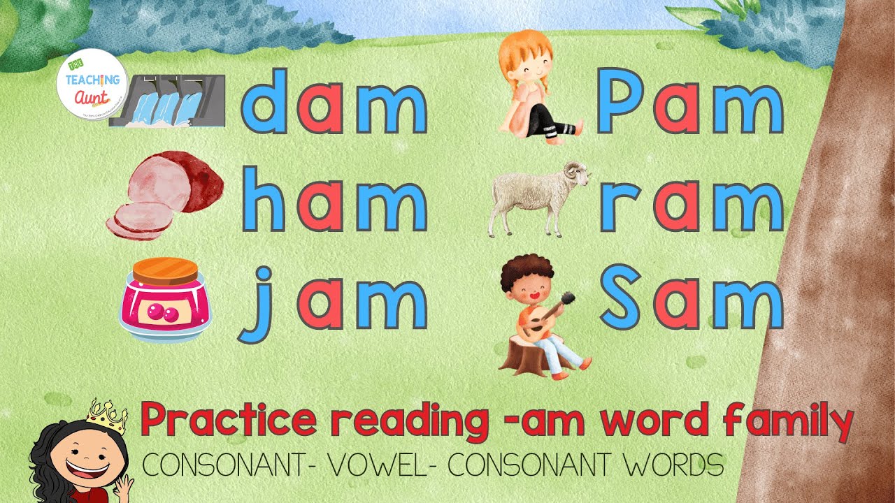 PRACTICE READING CVC WORDS AM Word Family Learn How To Read