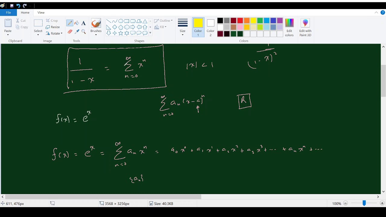 Obtaining the power series of e^x at zero - YouTube