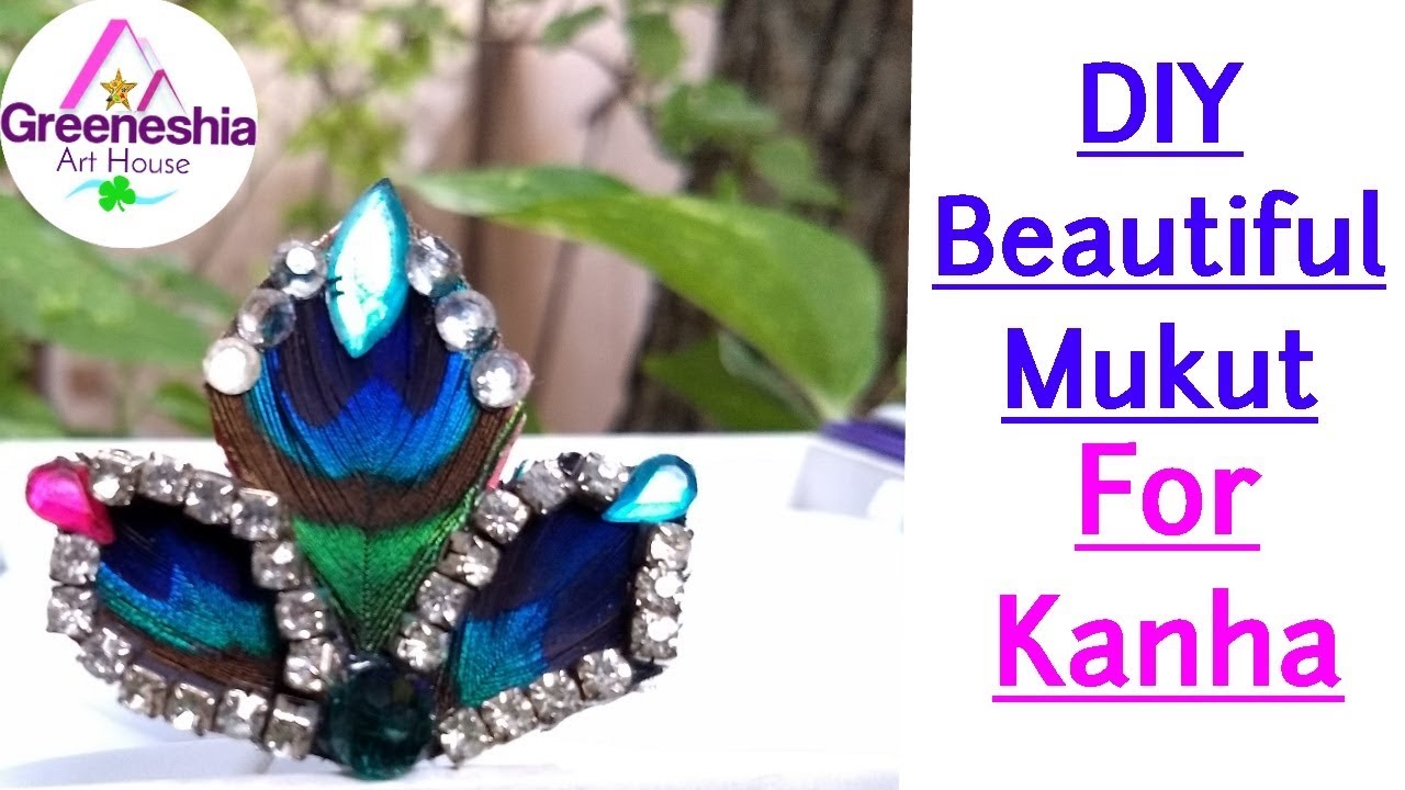 DIY How to make mukut / Pagh for laddu Gopal / Bal Gopal | laddu gopal ...