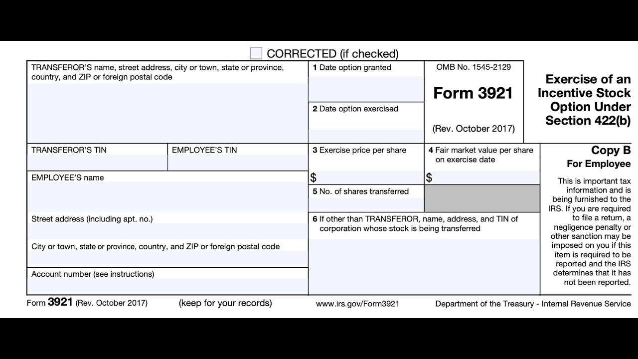 IRS Form 3921 Walkthrough YouTube irs-form-3921-walkthrough-youtube