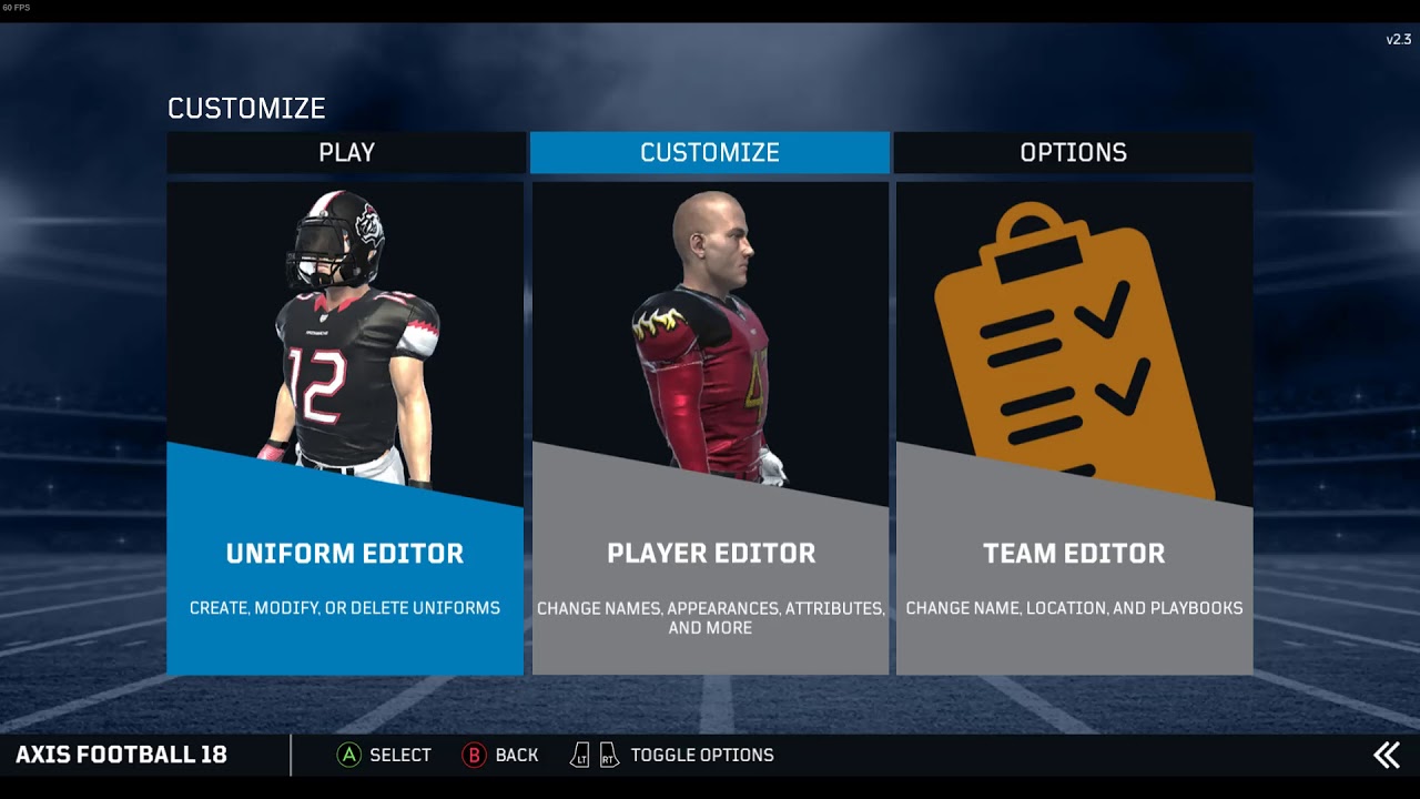 Axis Football 2018 Steam release. Looking at Franchise options. - YouTube