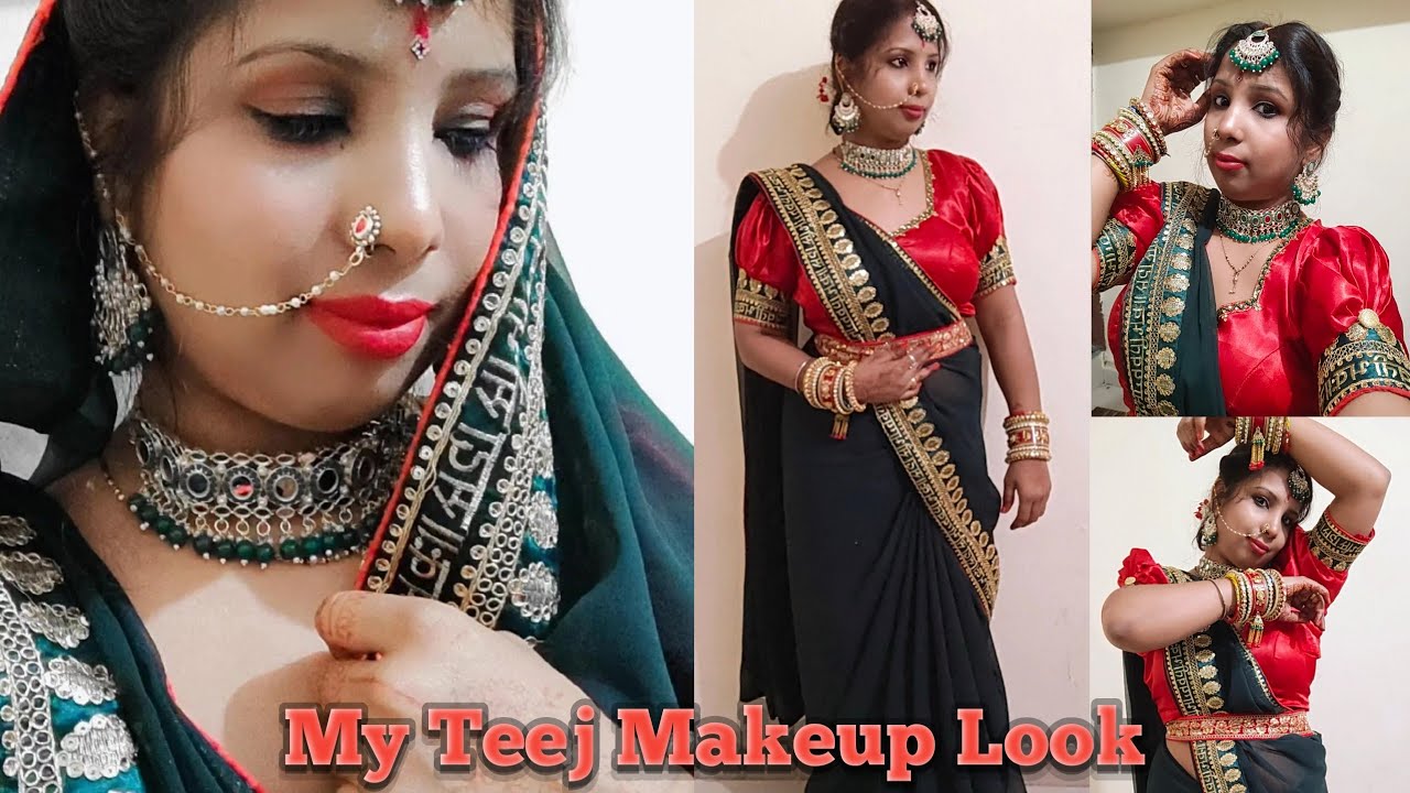 Get Ready with me for Teej | My Quick and Simple Teej Makeup Look ...