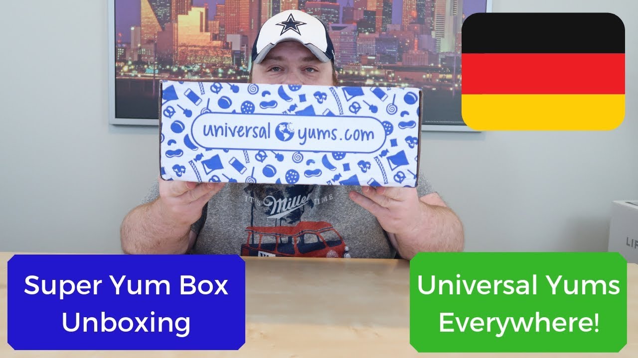 Universal Yums Unboxing - Germany - January 2019 - Beardly Honest - Super Yum Box - YouTube