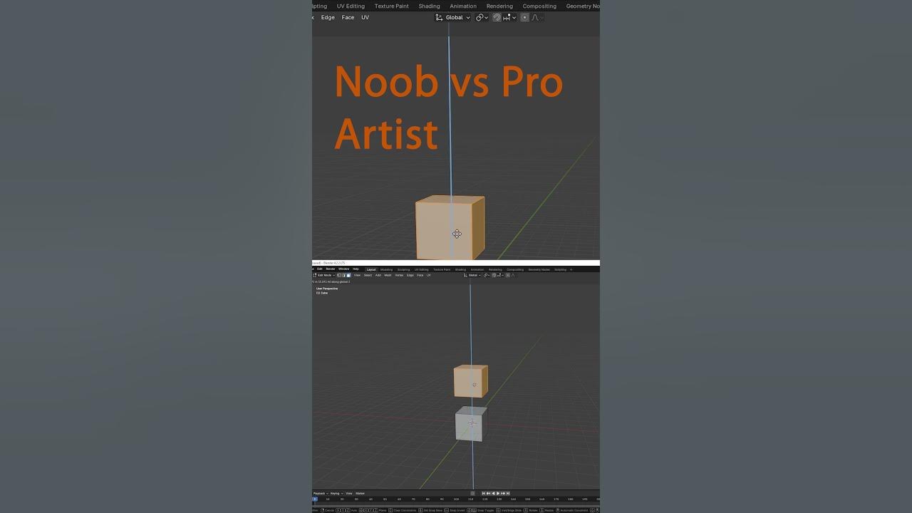 Blender 3d : Noob vs Pro Artist | Bridge Faces #blender # ...