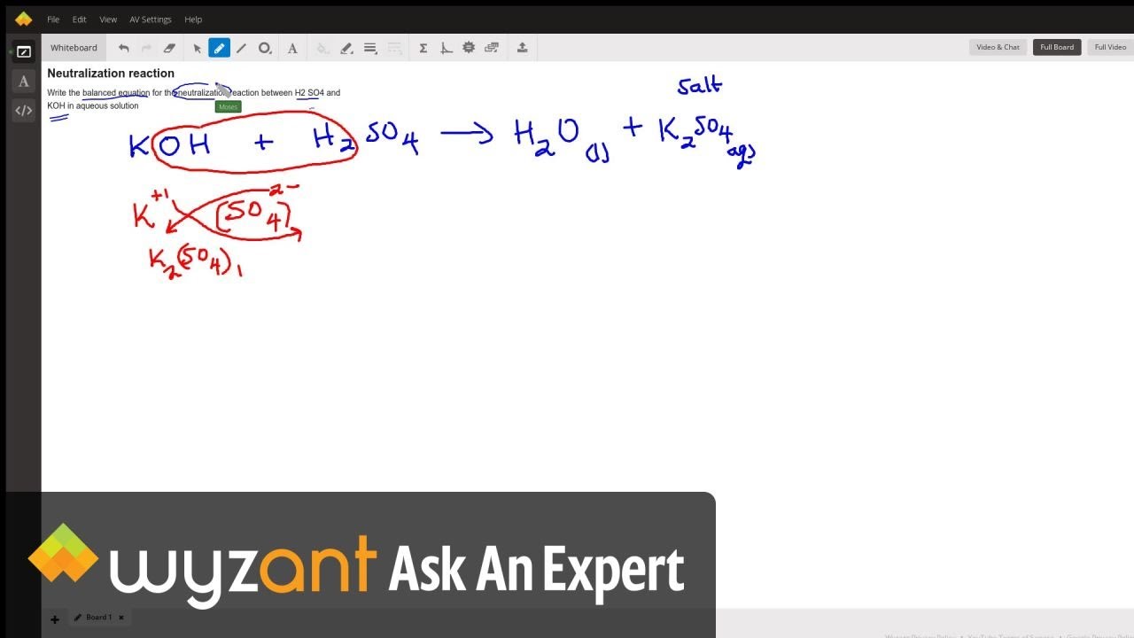 Balancing a neutralization reaction - YouTube