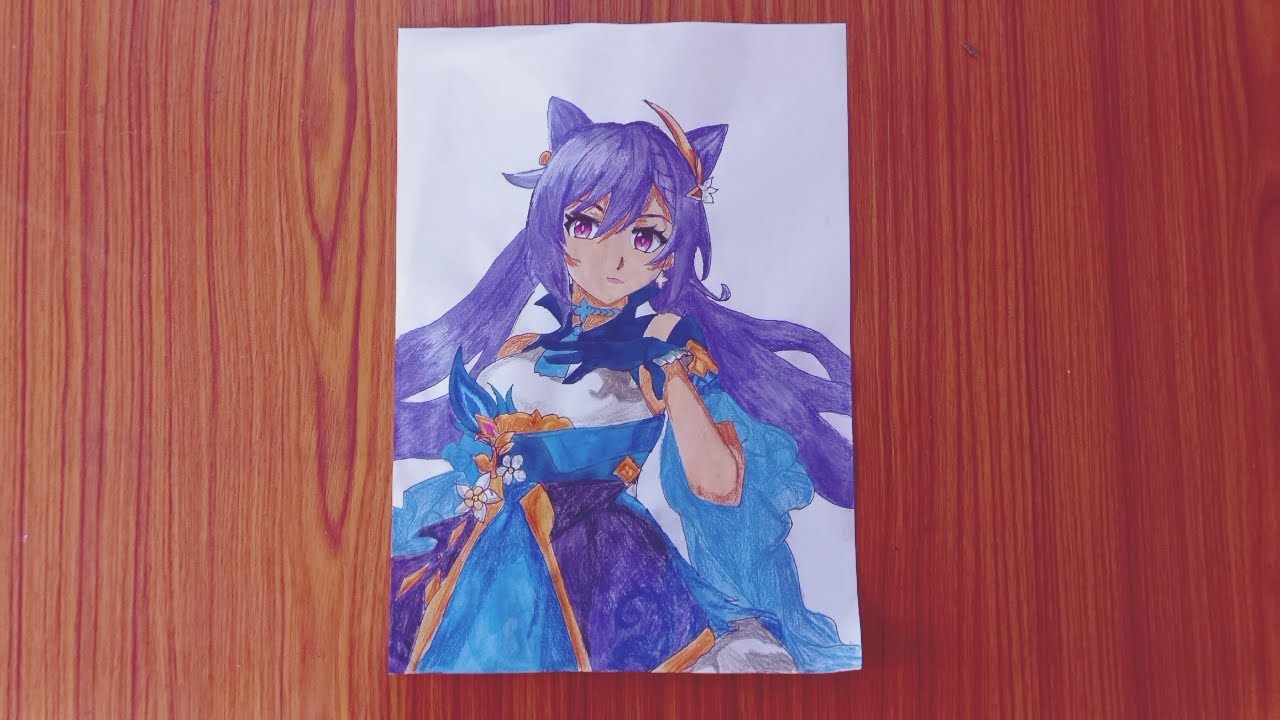 Drawing keqing | Genshin Impact | Sprizen Art | #trending #animedrawing ...