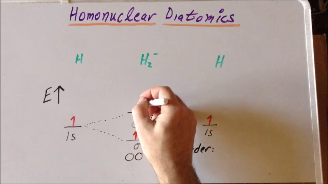 Molecular orbital diagrams of the homonuclear diatomic molecules of the ...