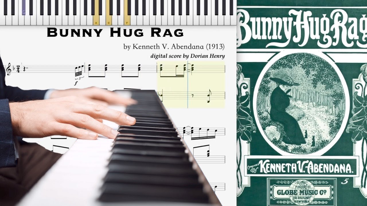 Bunny Hug Rag by Kenneth Abendana (1913, Ragtime piano) - YouTube