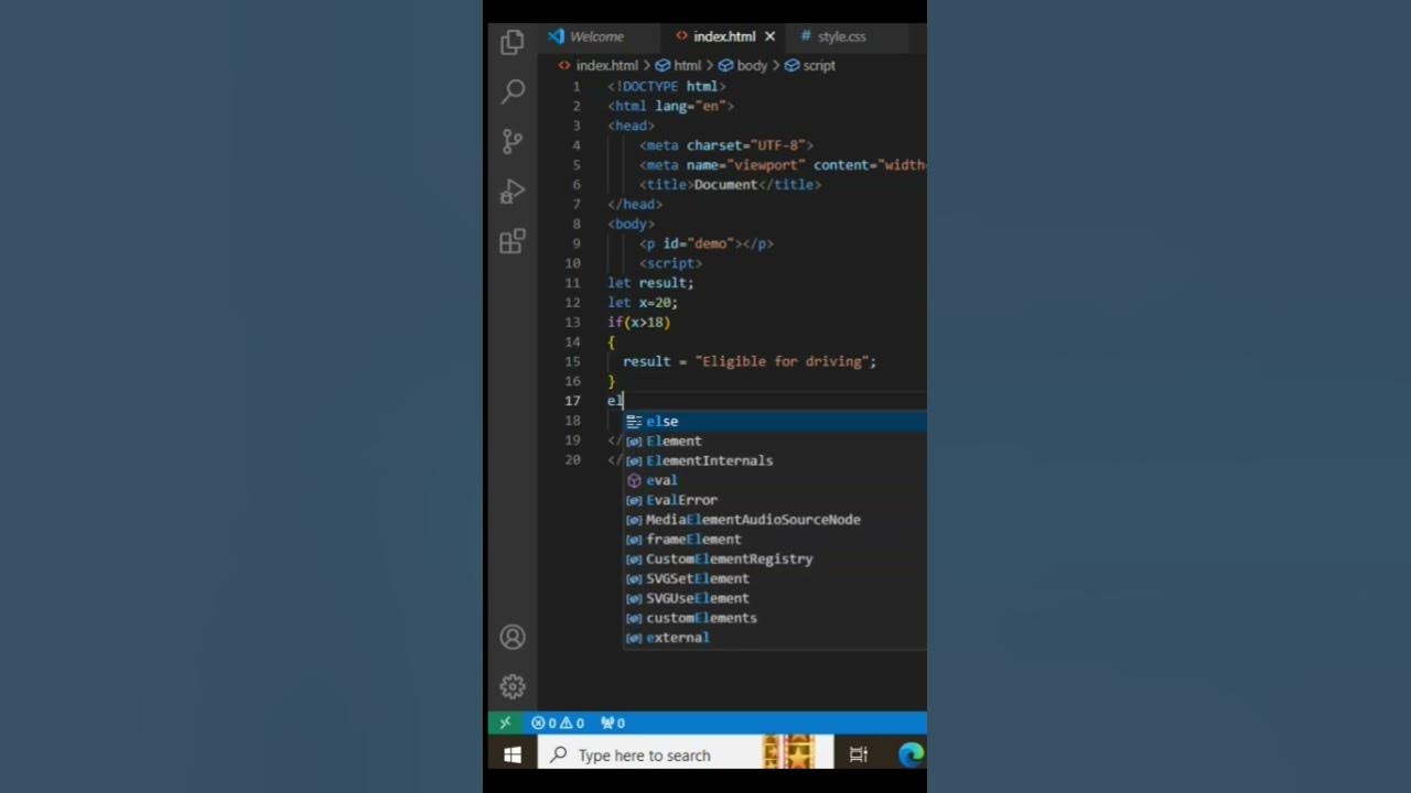 Javascript Ifelse Statement Coding Html Css Js Javascript Shorts Webdevelopment Youtube