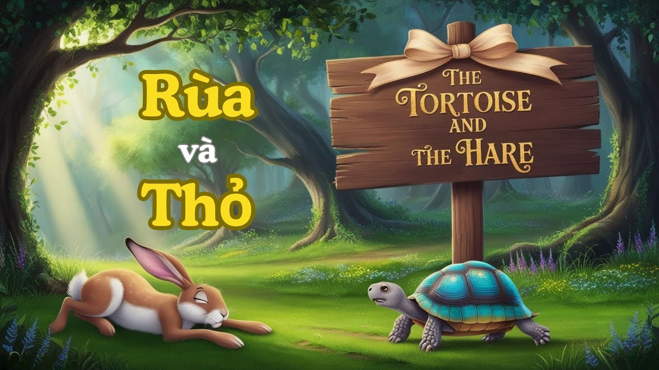 Rùa và Thỏ -The Tortoise and the Hare| Truyện cổ tích |Tiếng Anh Cô ...