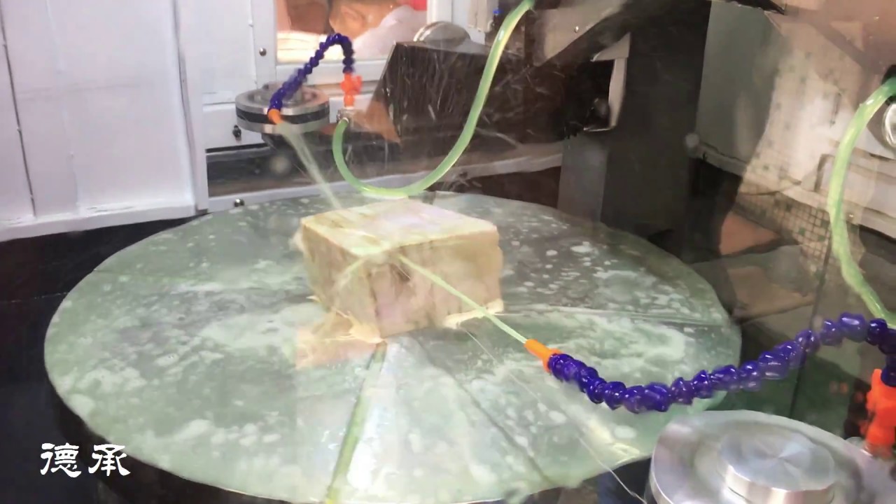 jade/ emerald/ agate/ marble cutting machine - YouTube