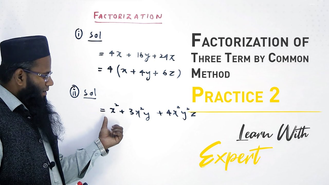 Factorization of four term by common method - Practice 2 - YouTube