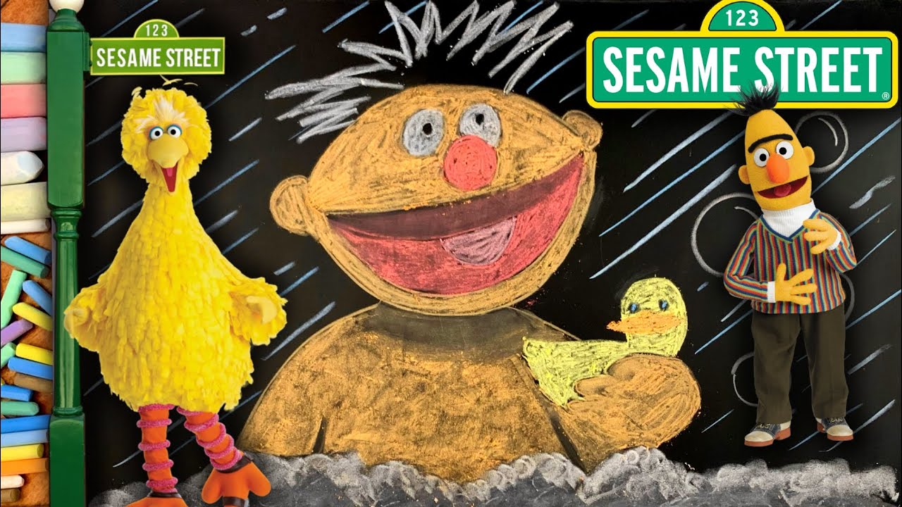 Rubber Duckie (Sesame Street) ♫ 8 HOURS of Chalk Art Lullabies for ...