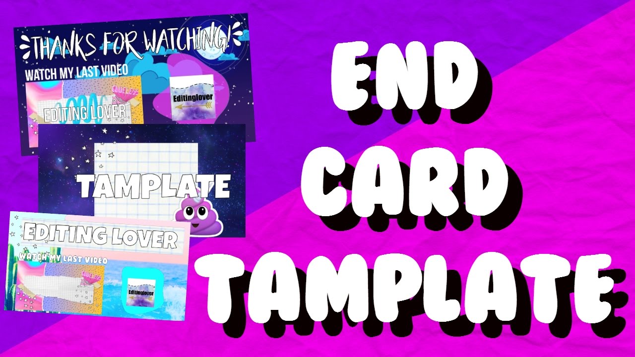 End card tamplate | Editinglover - YouTube