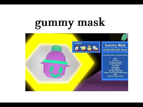 I got gummy mask bee swarm simulator - YouTube