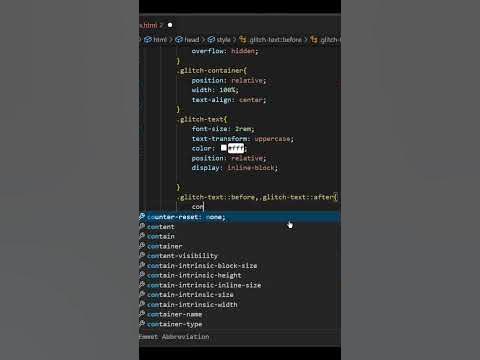 CSS Glitch Mastery: Unleashing Stunning Effects #shorts #webdesign #css #webdevelopment - YouTube