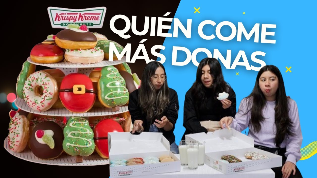 QUIÉN COME MÁS DONAS NAVIDEÑAS - COMPETENCIA - YouTube