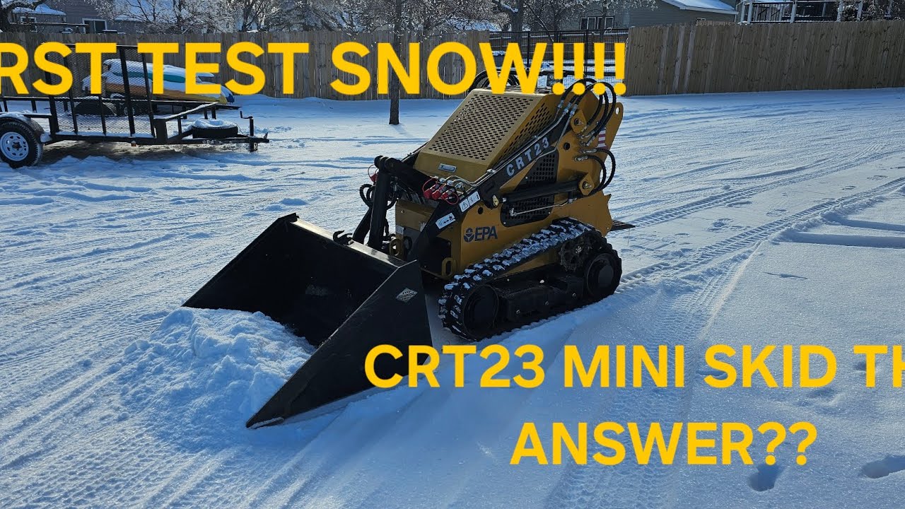 First CRT23 MINI SKID SNOW CHECK!!! - YouTube