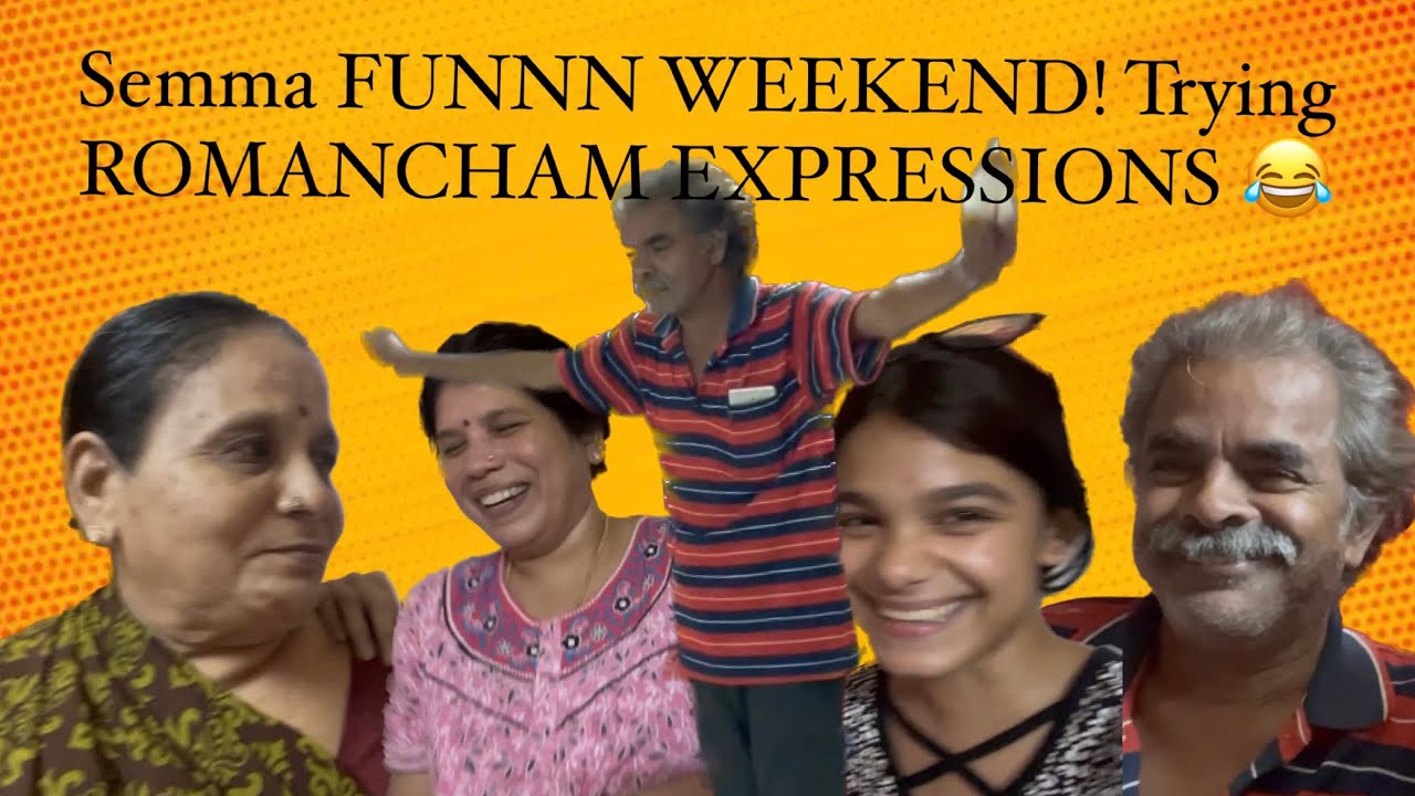 ROMANCHAM EXPRESSION BY FAMILY😂|| WEEKEND FOOD FUN GAMES😅🩷 - YouTube