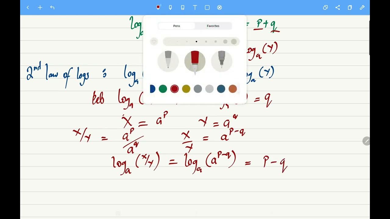 Proofs Of Laws Of Logarithms Youtube