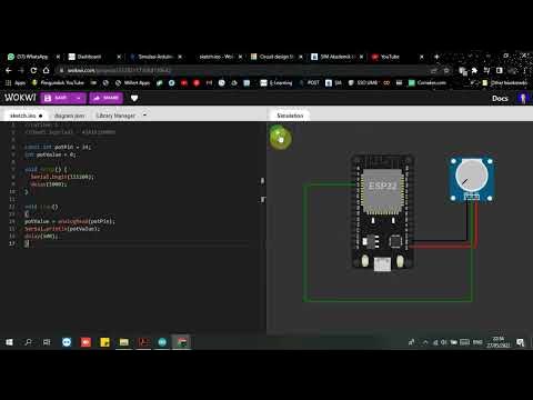 Simulasi Potensiometer Menggunakan Arduino Uno via Web Simulation / SimulIDE - YouTube