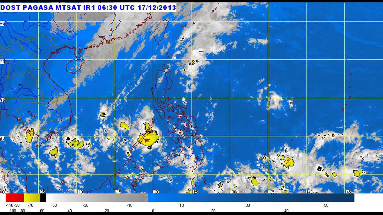 PAGASA MTSAT ENHANCED-IR Satellite Images 2013 December - YouTube