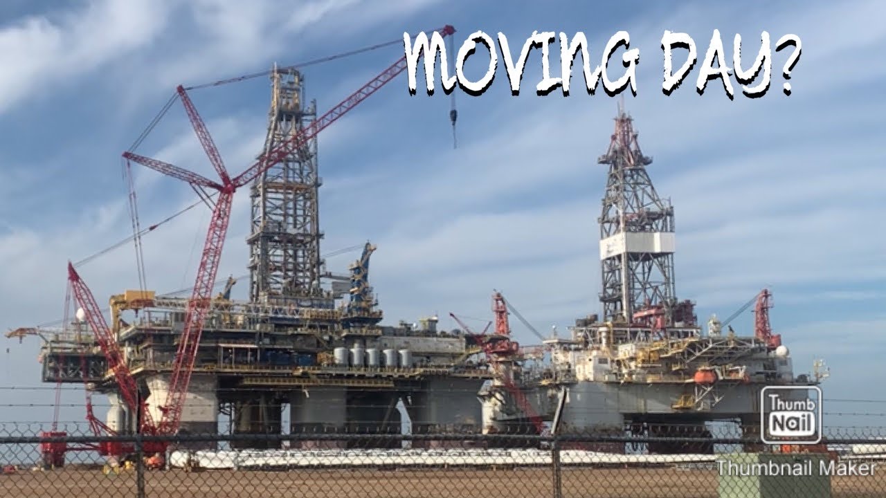 Oil Rig Moving Day? Port Aransas to Turkey - YouTube