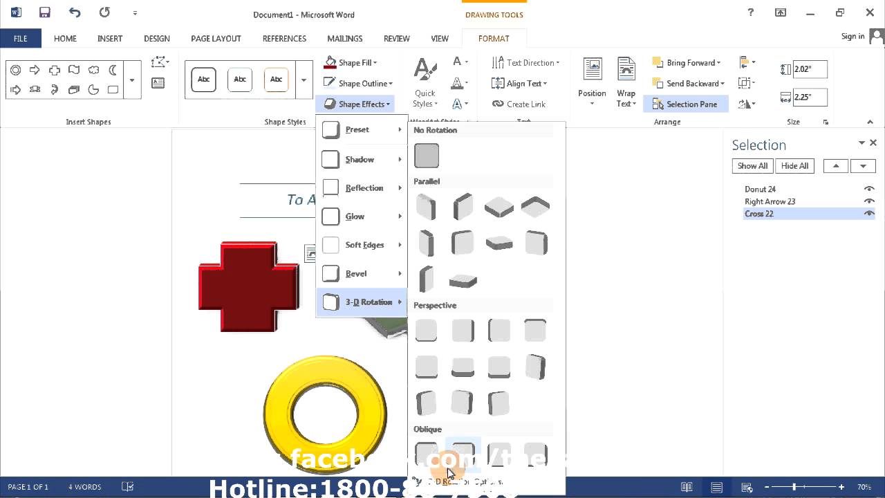 Microsoft Word 2013 How To Add 3D Rotation YouTube Microsoft Word 2013 How To Add 3D Rotation YouTube