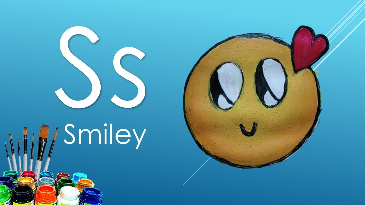 S is for smiley | #drawingSmile | Painting a Smiley | Art with AP - YouTube