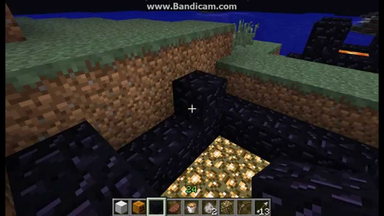 How to make a Mini Volcano on Minecraft - YouTube