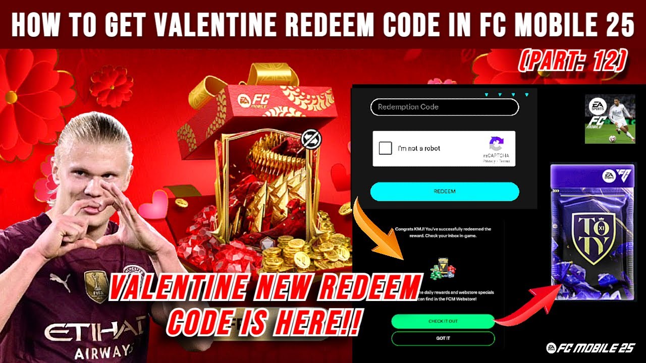 How to get Valentine Redeem code in FC Mobile 25 - Redeem code in FC ...