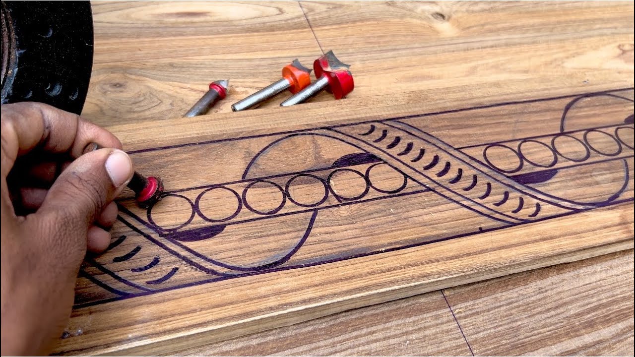 Amazing wood carving designs with router machine bits. - YouTube