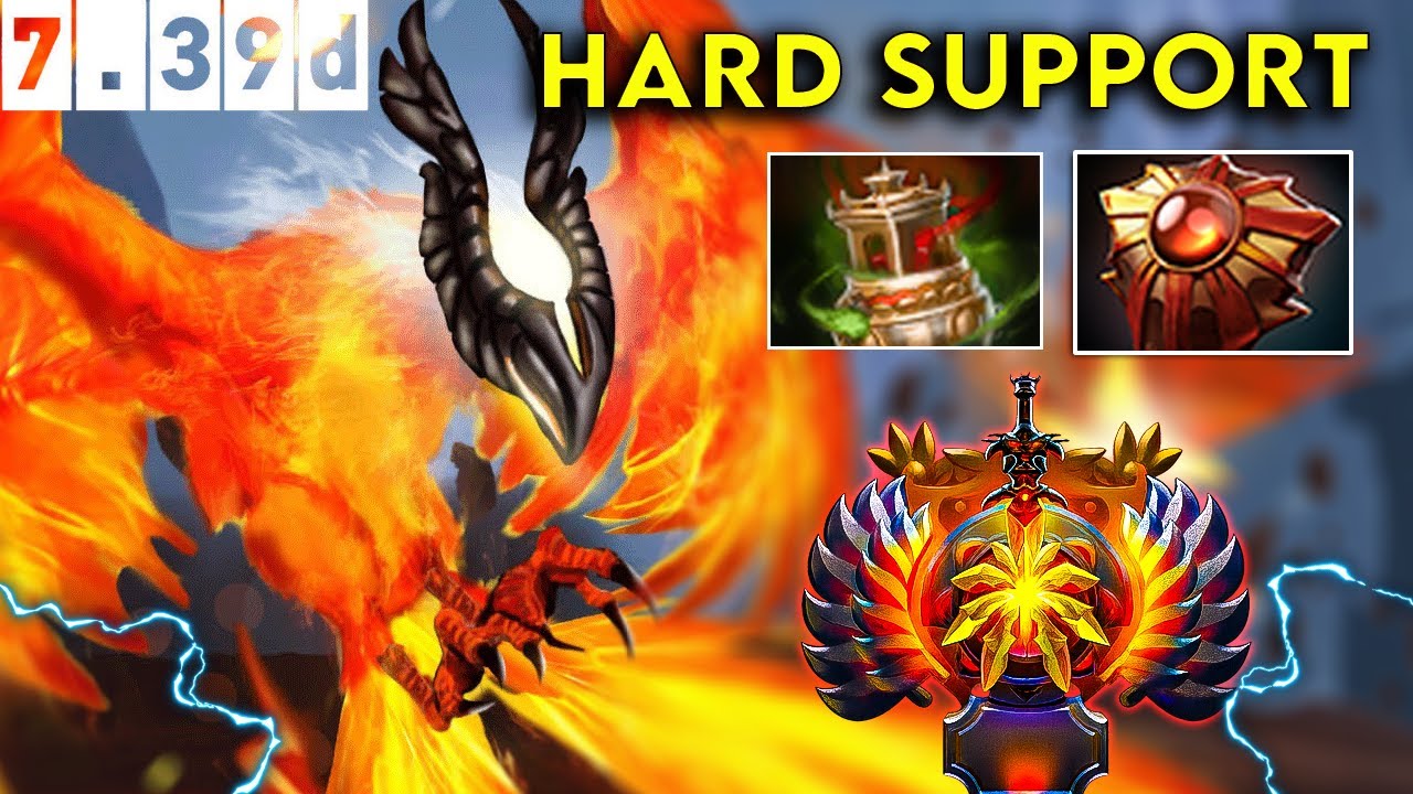 Phoenix Immortal Hard Support - Dota 2 Patch 7.39d Pro Pub Gameplay ...