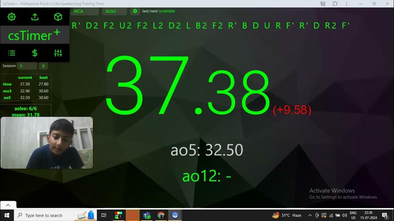 Doing 10 Solves on CS Timer + #1 - YouTube