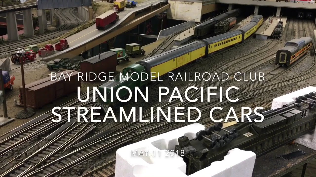 Bay Ridge model railroad club Union pacific streamlined cars - YouTube