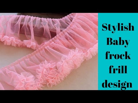 Very Easy tips & trick to make baby frock frill # Latest design of baby ...