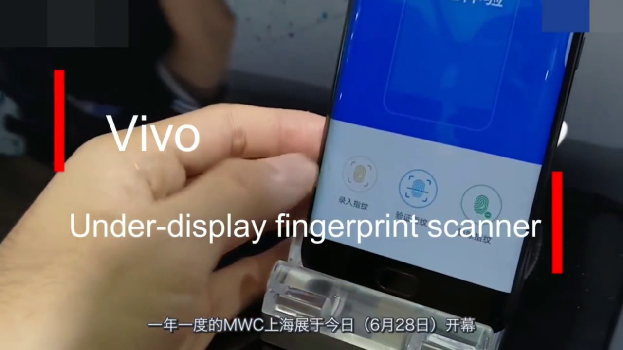 Vivo under display fingerprint scanner - YouTube