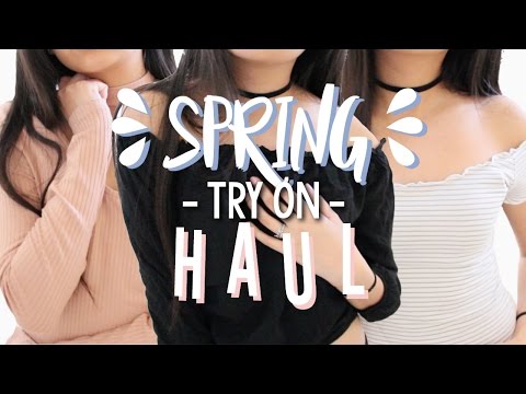 SPRING TRY ON HAUL: Topshop, PacSun, Goodwill and MORE! | Kim Ha (: