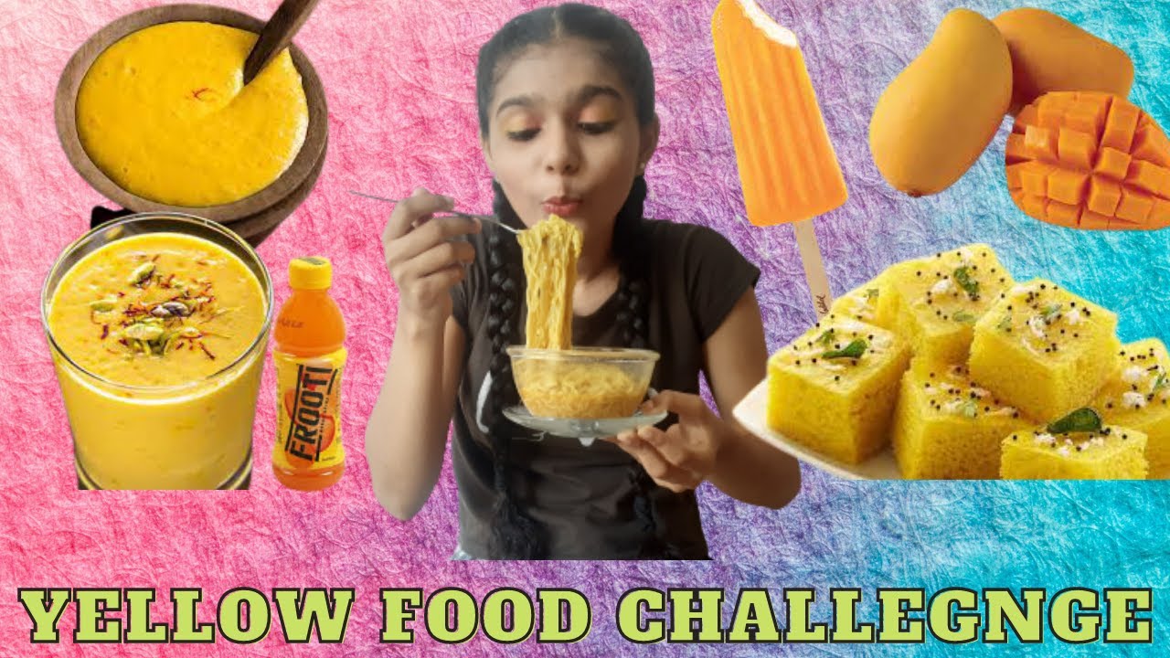 Eating Yellow Colour Food For 24 Hours Challenge I फ़ूड चैलेंज ...