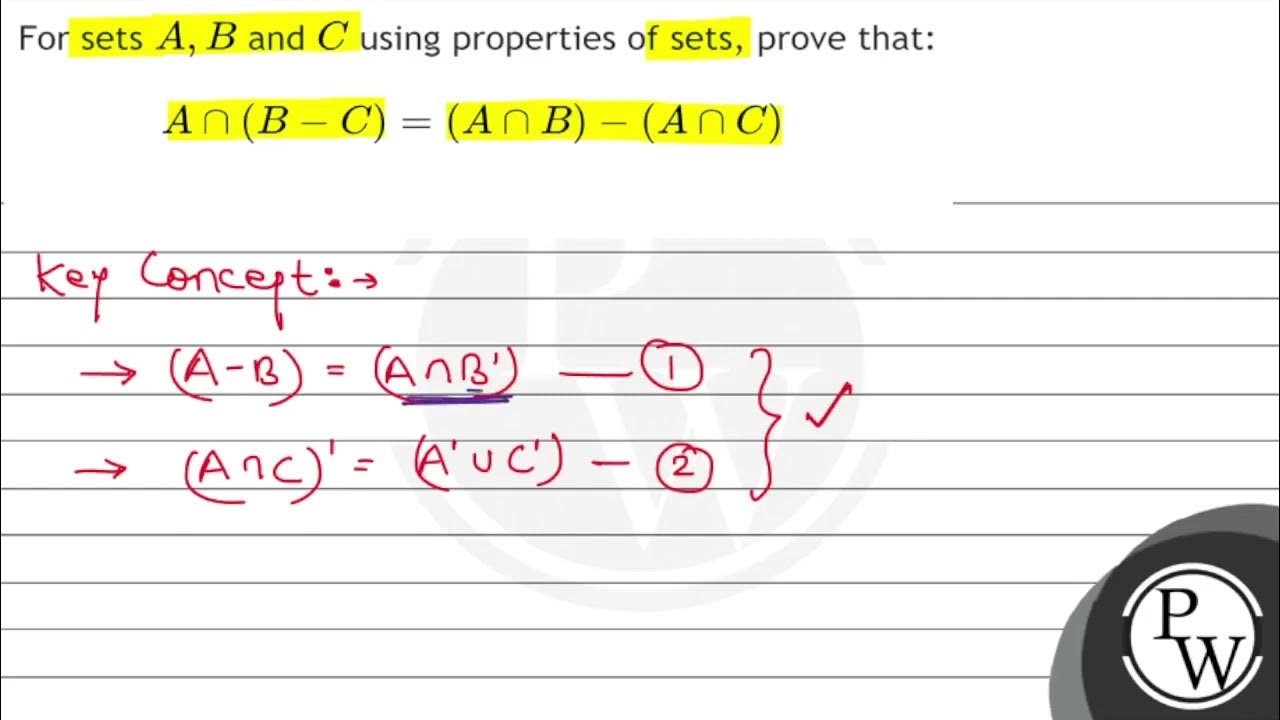 For sets \( A, B \) and \( C \) using properties of sets, prove that: \[ A \cap(B-C)=(A \cap B ...