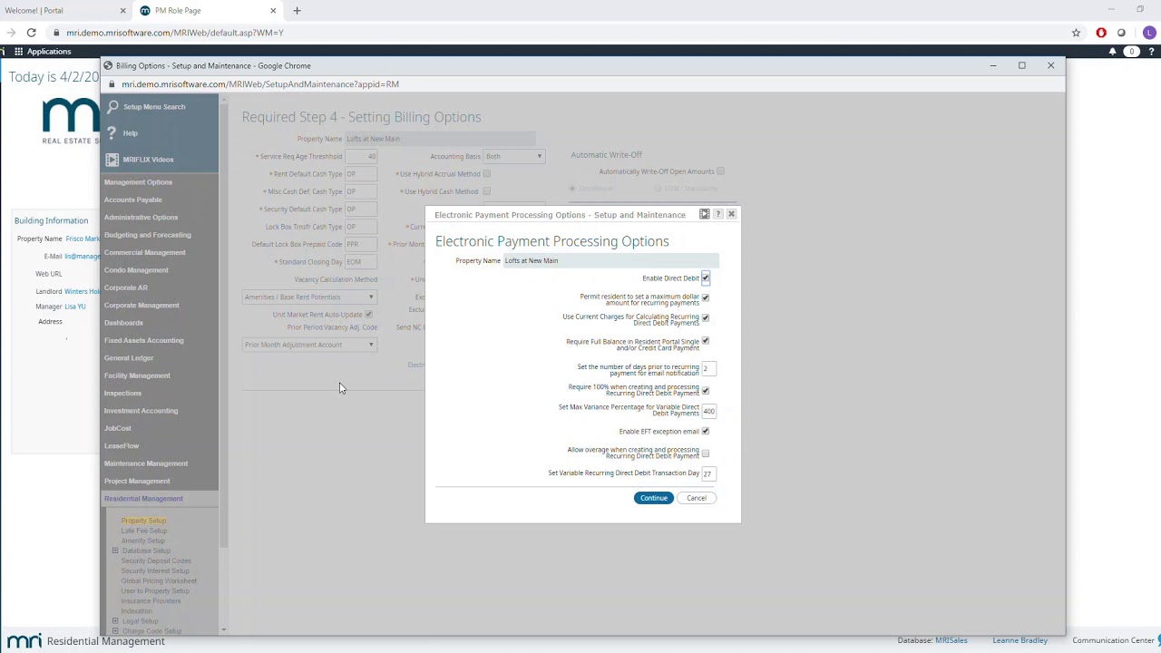 Creating Partial Payments for Residents in MRI Residential Management ...