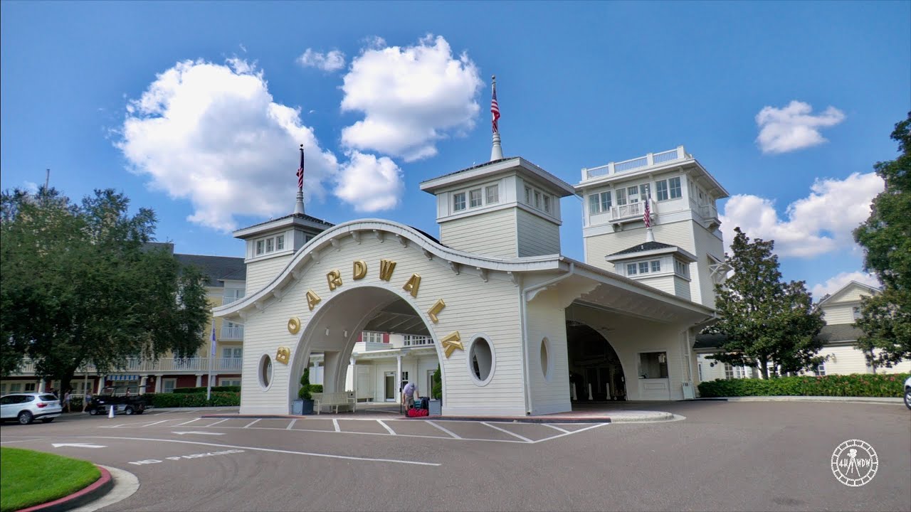 Disney's Boardwalk Resort Walking Tour in 4K | EPCOT Resort Area Walt ...