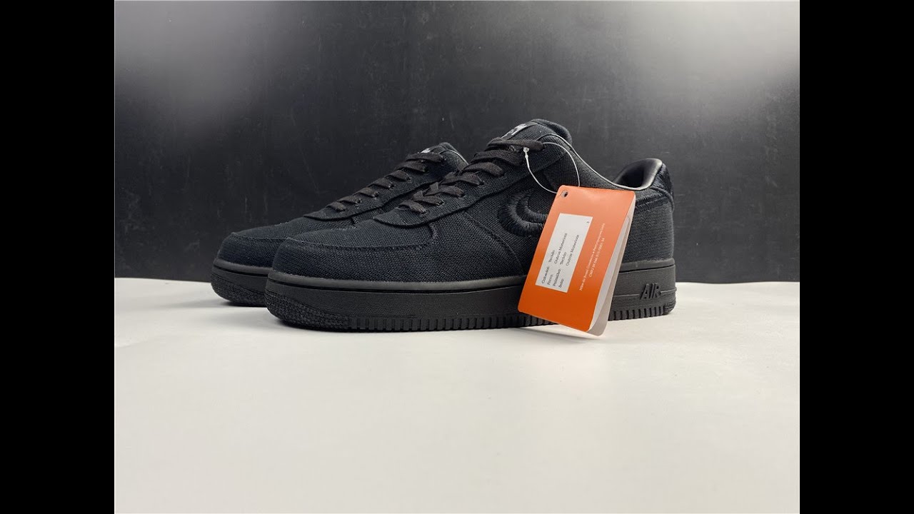 Best Dhgate/replica Stussy x Nike Air Force 1 Low “Black” Review ...