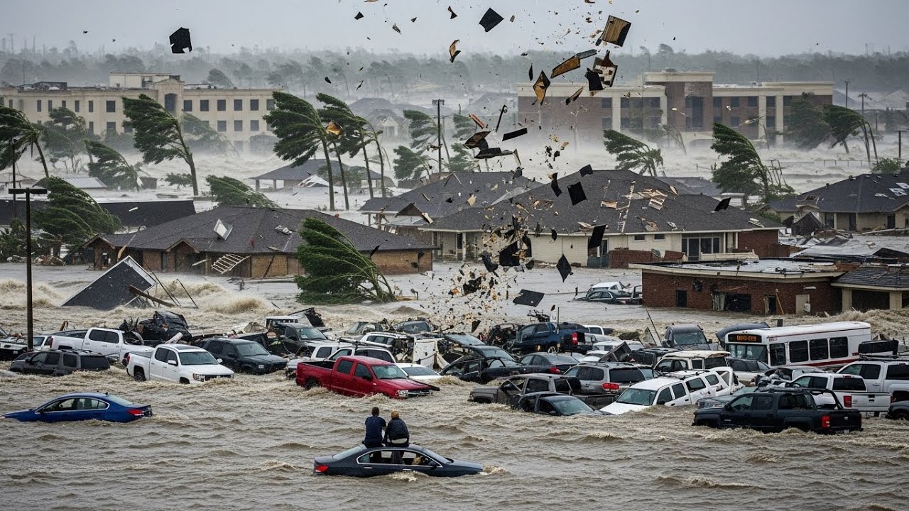 Texas Destroyed Today! Giant flooding By Super Storms Swept Away Homes ...