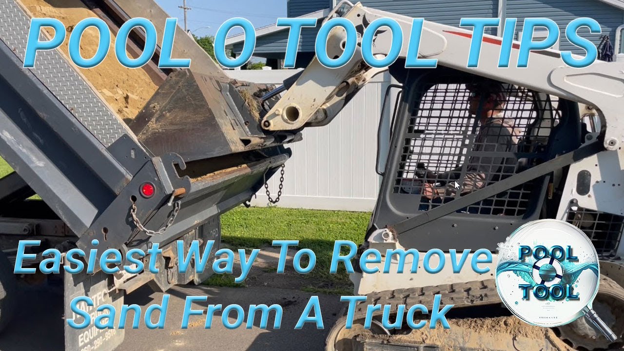 ABOVE GROUND POOL GETTING SAND FROM THE TRUCK TO THE POOL LOCATION # ...