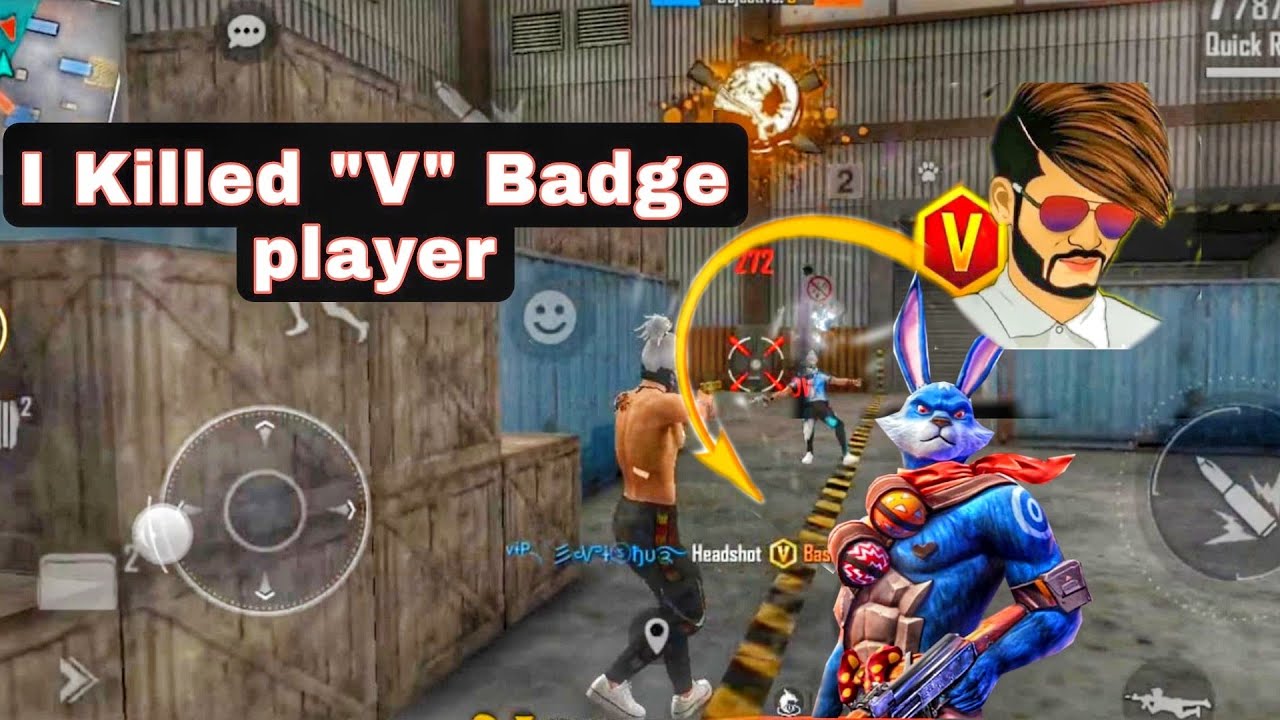 I Killed " V" Badge Player | Fastest 2 finger Player vs "V" Badge ...