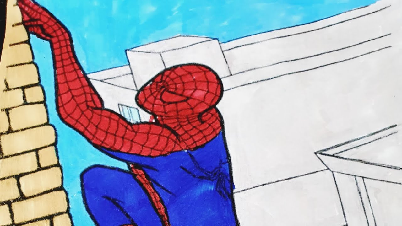 Spiderman climbing the building #kiddiesfunplanet # ...