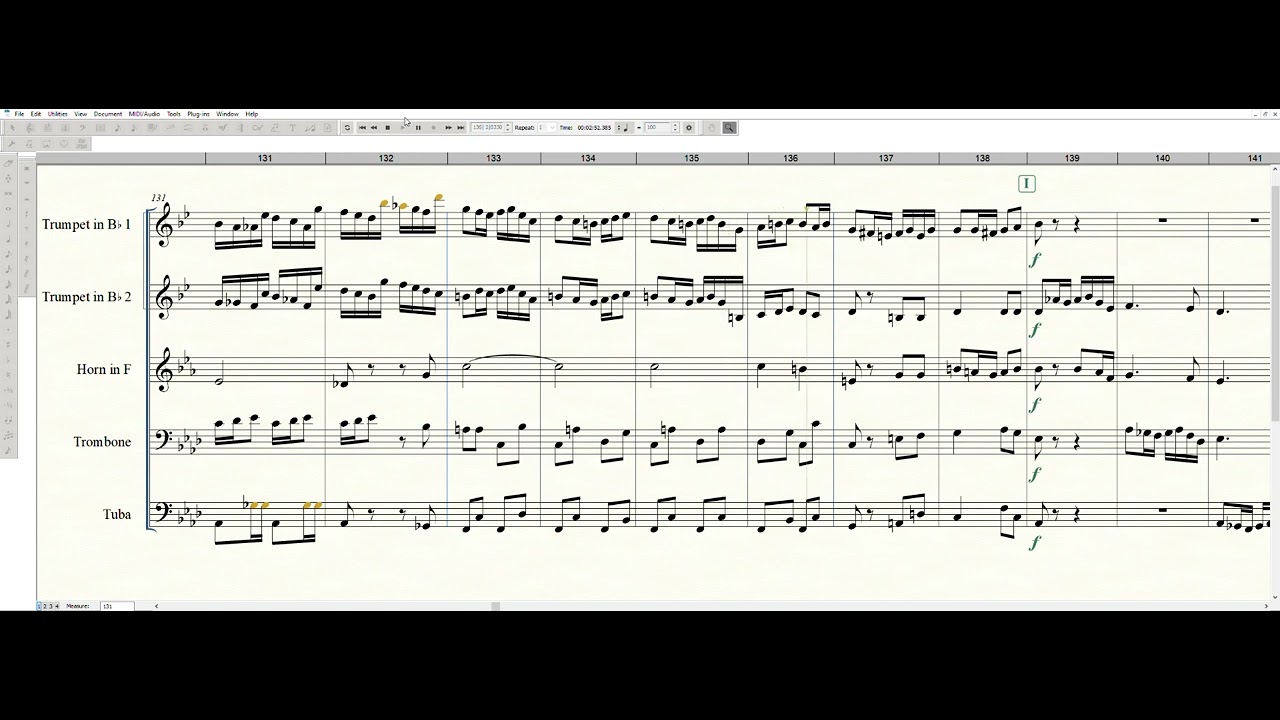 Glazounow String Quintet for brass Draft 2 - YouTube